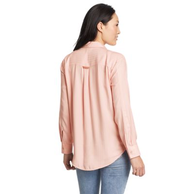 Women's Tranquil Sandwashed Herringbone Shirt | Eddie Bauer