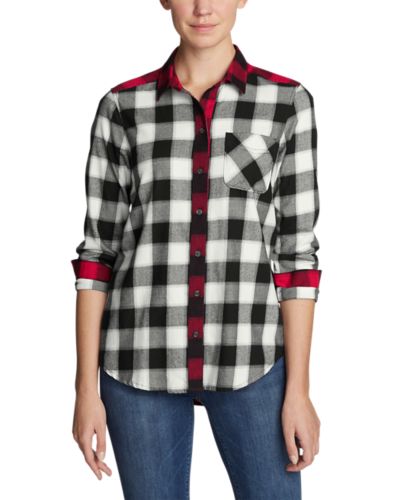 Women's Stine's Favorite Flannel Shirt - Mixed Plaid Boyfriend | Eddie ...
