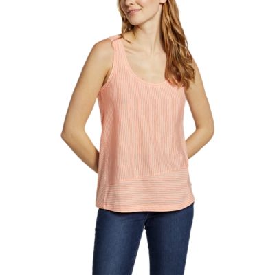 Women's Gate Check Mixed-stripe U-neck Tank Top | Eddie Bauer