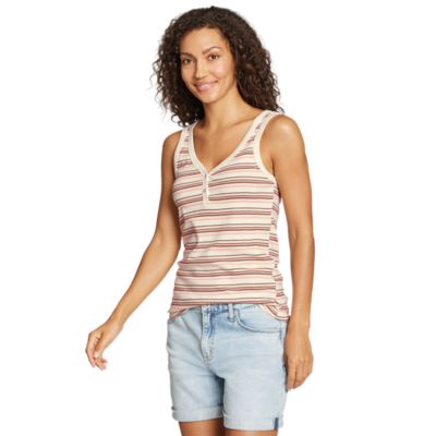 Women's Favorite Henley Tank Top - Stripe | Eddie Bauer
