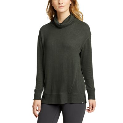 Women's Mixed-stitch Long-sleeve Funnel-neck | Eddie Bauer